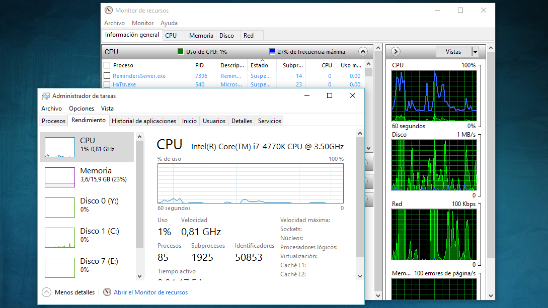 Cómo monitorizar constantemente el rendimiento de tu Windows